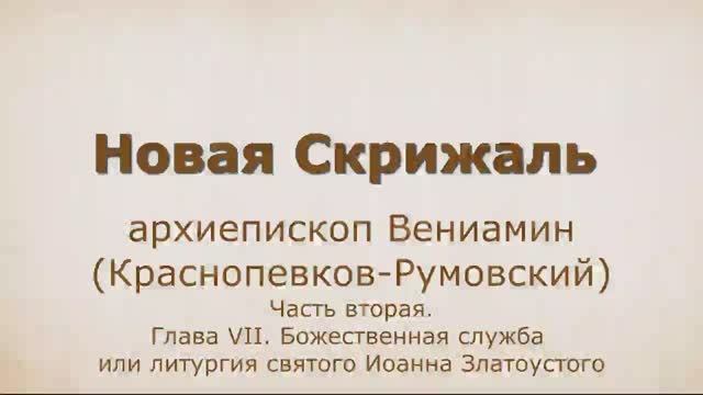 9. НОВАЯ СКРИЖАЛЬ Литургия верных. Часть 2, глава 7, §§27-93.