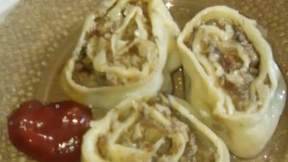 Улитки с мясным фаршем или ленивые манты