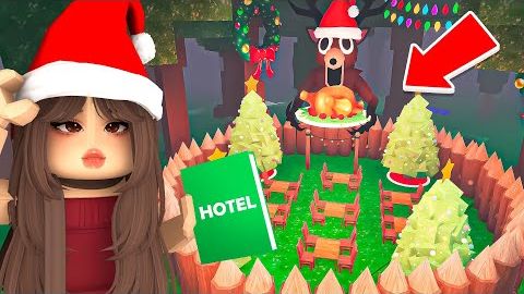 СТРОИМ БАЗУ ОТЕЛЬ В НОВОМ РОЖДЕСТВЕНСКОМ ОБНОВЛЕНИИ В 99 НОЧЕЙ В ЛЕСУ Roblox