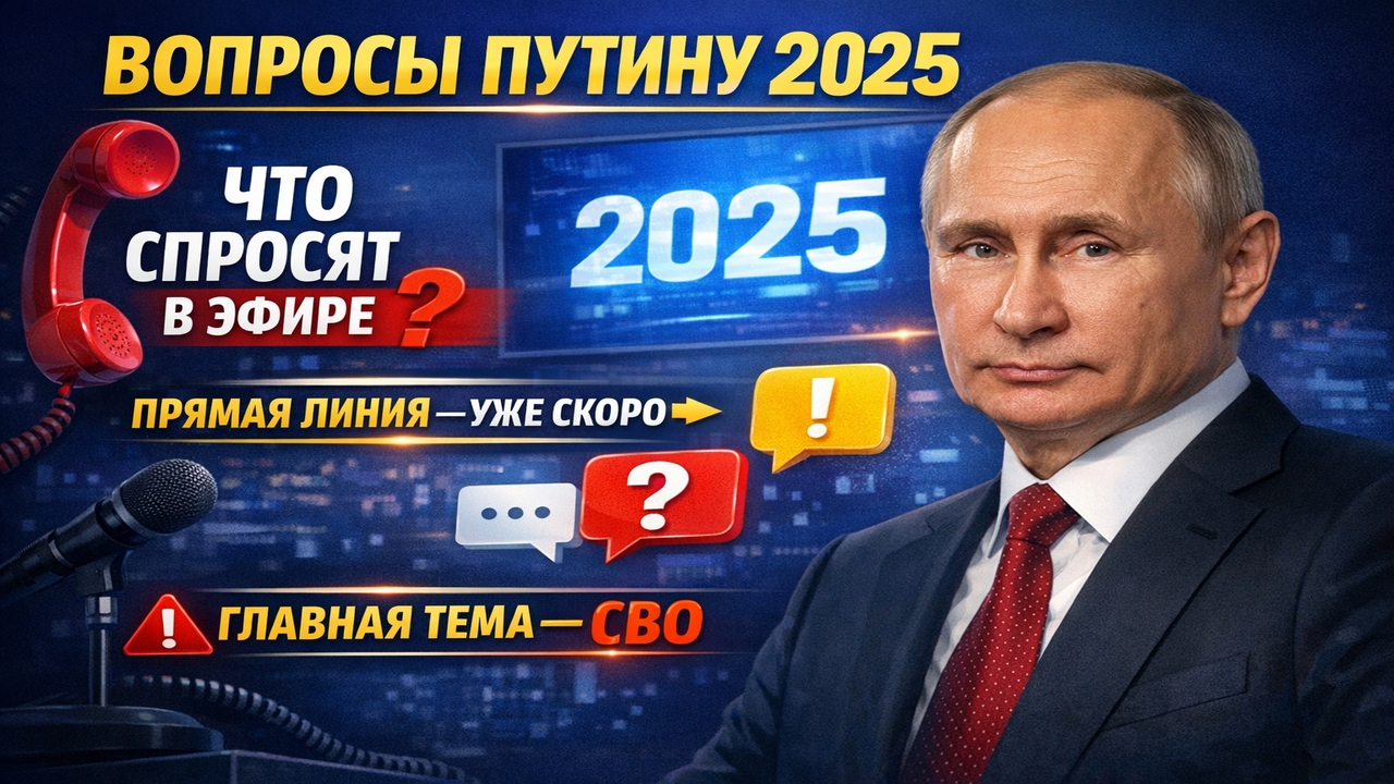 Прямая линия с Путиным 2025 — какие вопросы волнуют россиян? Срочные темы