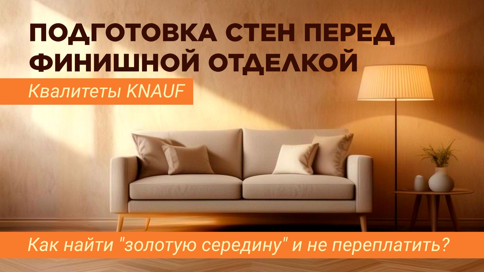 Подготовка стен перед финишной отделкой. Квалитеты KNAUF