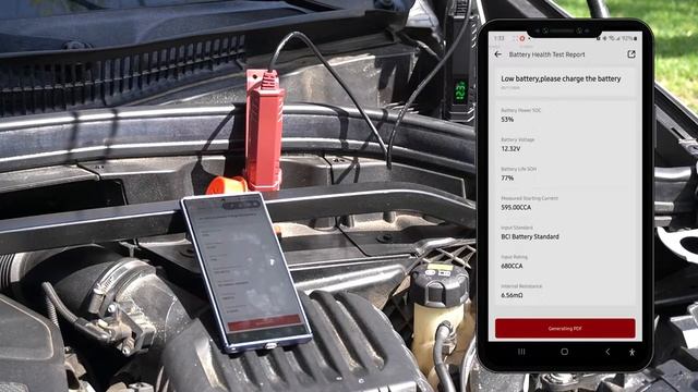 Тестер АКБ беспроводной THINKEASY Bluetooth Battery Tester