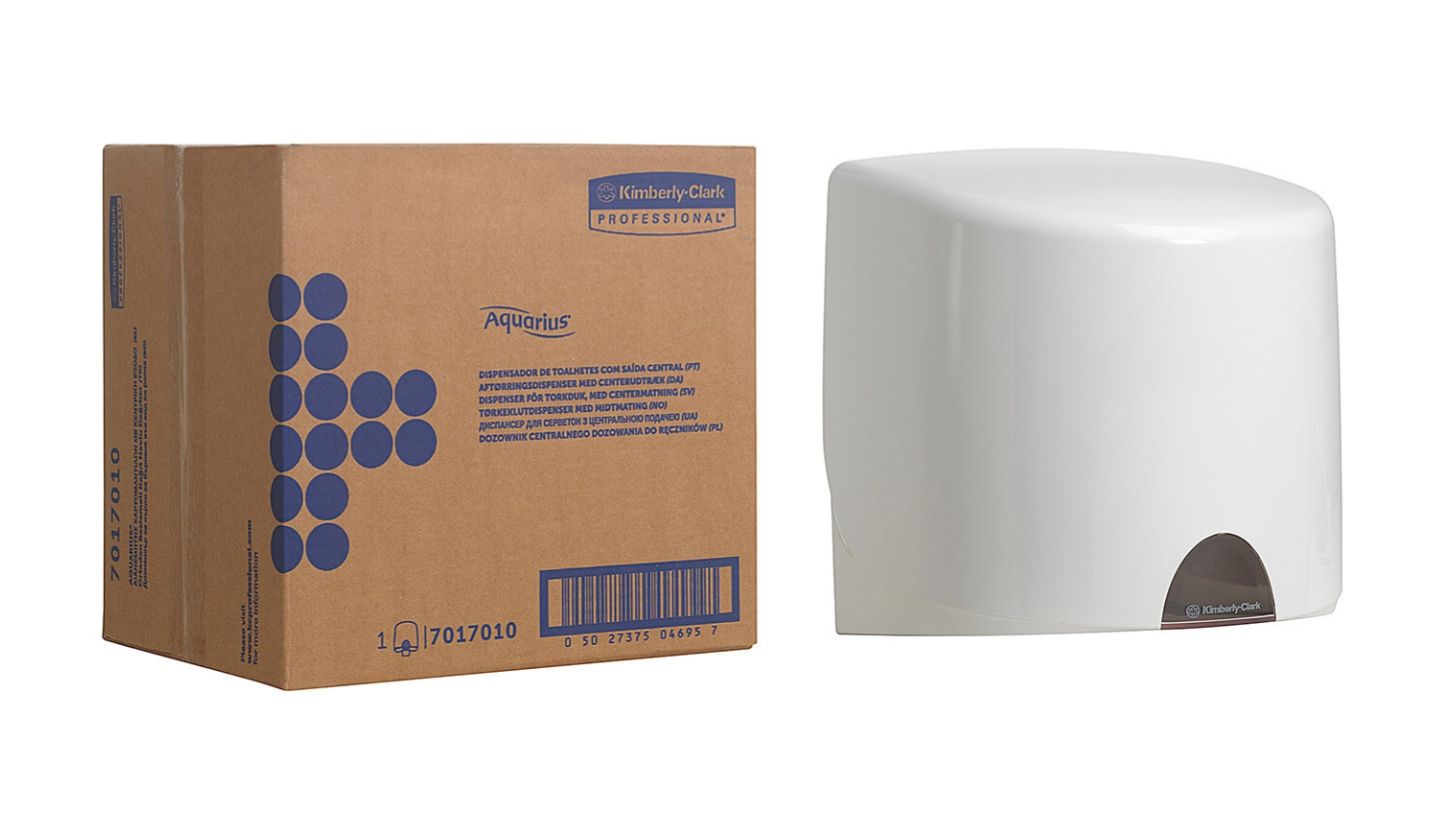 7017 Диспенсер для рулонов с центральной подачей Aquarius настенный белый