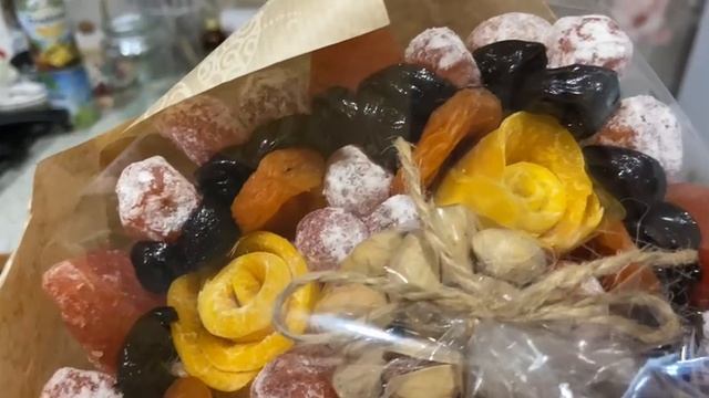Букет из сухофруктов в подарок своими руками!!!