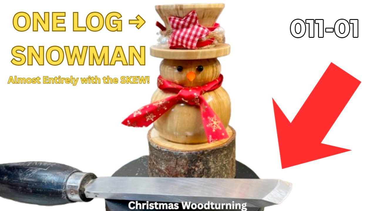 Токарные работы по дереву для начинающих Снеговик из дерева на токарном станке своими руками №011_01