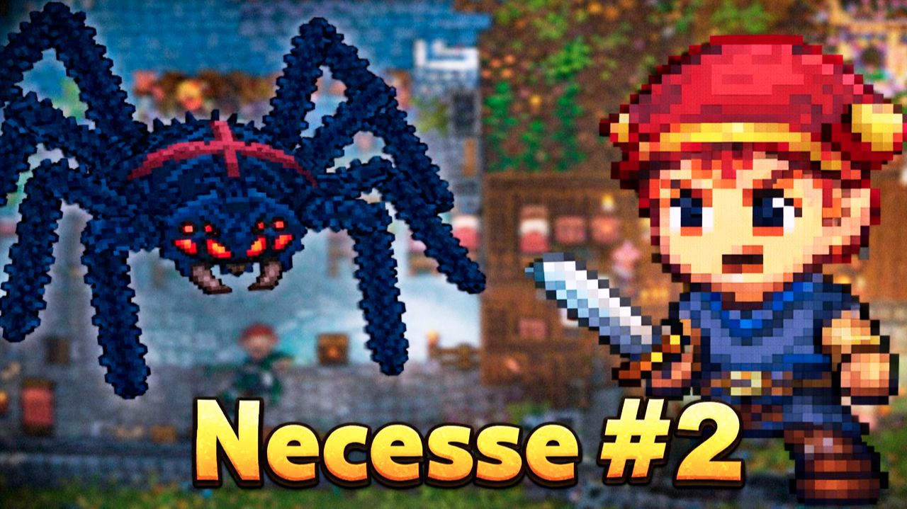 Necesse #2 (Часть 1) - ВТОРОЙ БОСС Queen Spider ПАЛ в неравном БОЮ.