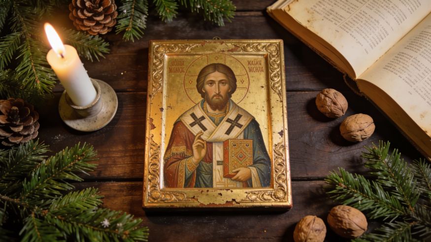 С Днём Святого Николая Чудотворца! ✨ Красивая музыкальная открытка 19 декабря для души