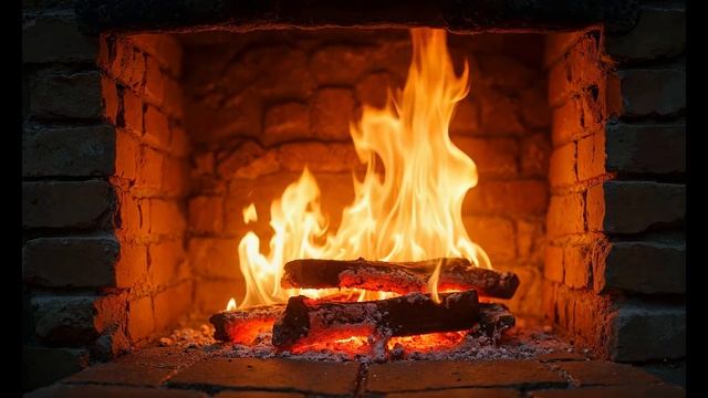 Релакс для отдыха Метель за окном. Звуки камина