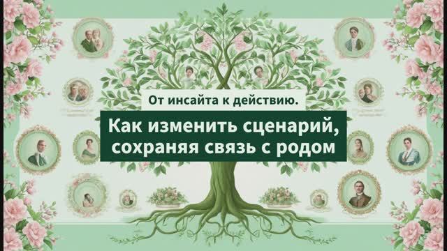 Генограмма, часть 7. От инсайта к действию. Как изменить сценарий, сохраняя связь с родом.