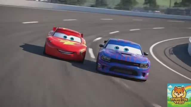 🚘МУЛЬТФИЛЬМ ДЛЯ ДЕТЕЙ, Молния маквин помогает остановить монстра с человеком пауком