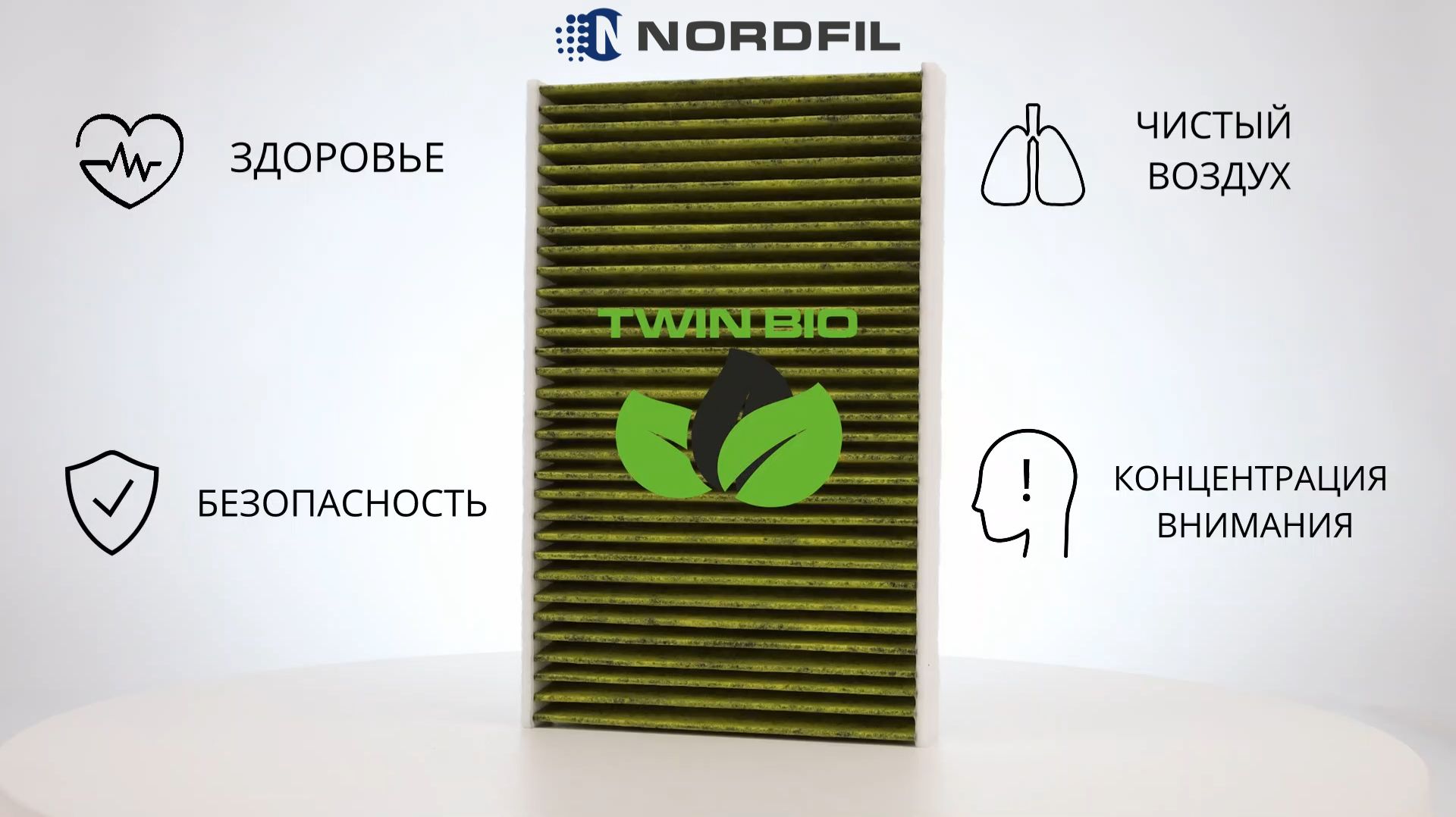 NORDFIL Twin Bio - Салонные антибактериальные противоаллергенные фильтры
