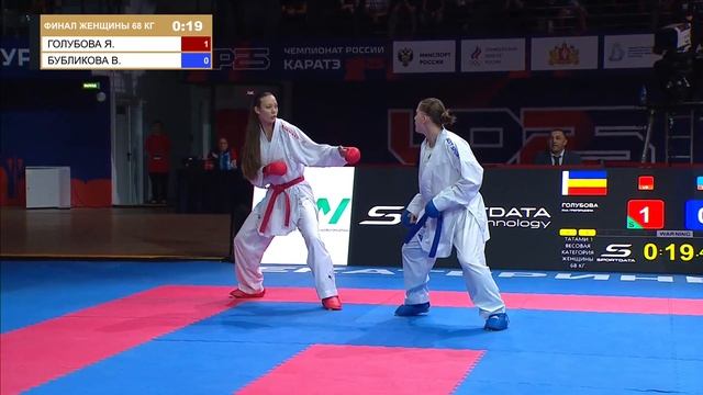 Чемпионат России Финал Кумитэ женщины до 68 кг Голубова Яна (Ростовская область) – Бубликова Виктори