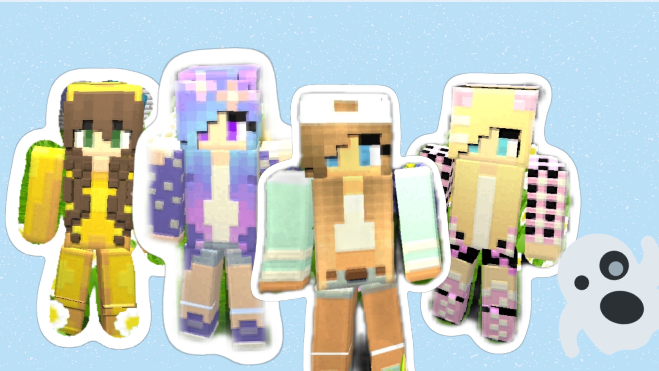 Охотницы на приведений???
ПАТИ КРАФТ 👾 
Я,Агата_радуга, #сонечкалайв# и Уля#топ