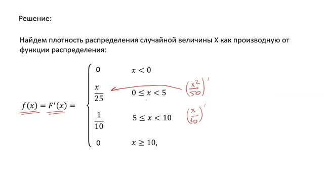 Вычисление математического ожидания непрерывной случайной величины (А5)