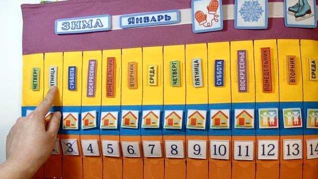 Линейный календарь расширенной комплектации для группы "Радуга" Детского сада 109 (г. Саратов)