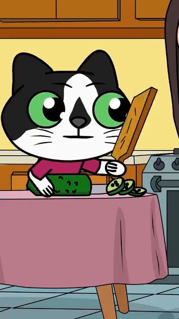 кот и огурец