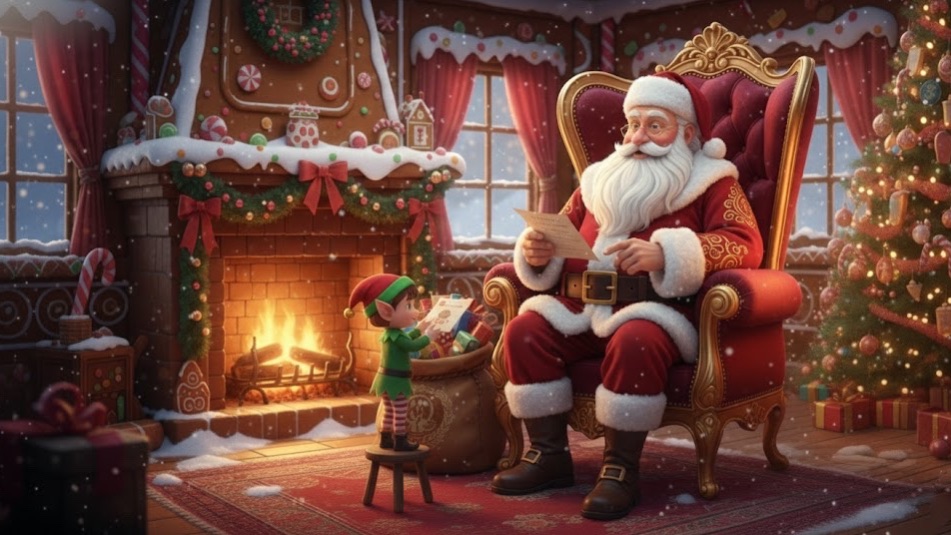 ДЕД МОРОЗ- Детская песня-  ПРЯНИЧНЫЙ ДОМ🎶  Детская новогодняя сказка🎶 Мультик про эльфов