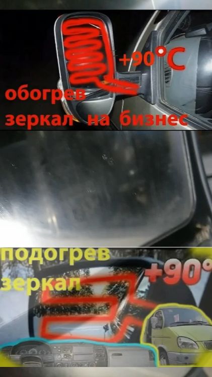 подогрев зеркал  газель