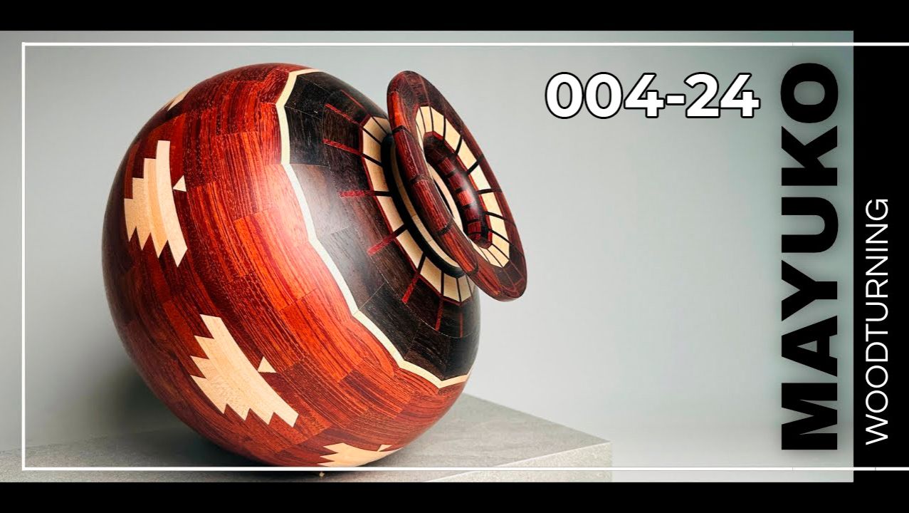 Ваза на токарном станке по дереву Токарные работы по дереву Сегментное точение №004_24