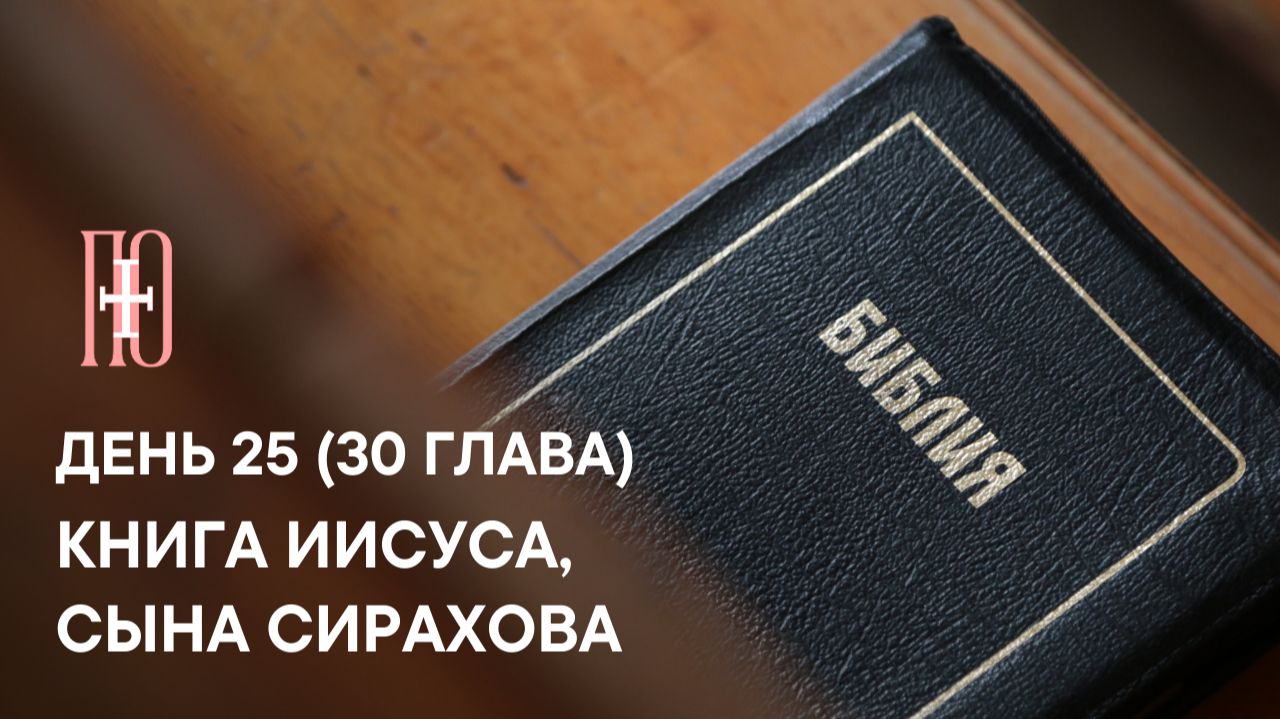 ДЕНЬ 25. КНИГА ПРЕМУДРОСТИ ИИСУСА, СЫНА СИРАХОВА. ГЛАВА 30