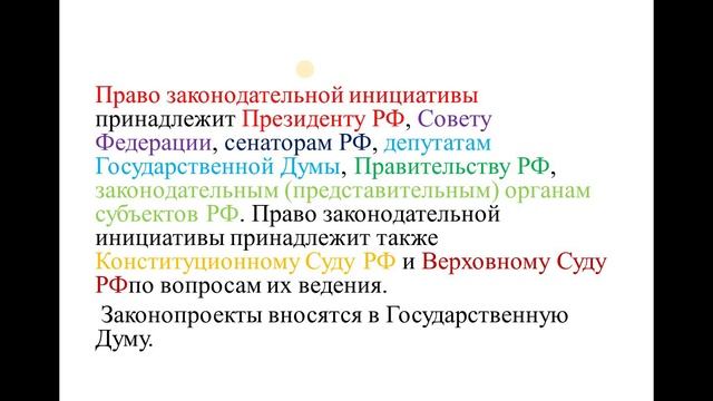 Лекция. ПРАВО. Конституционное право