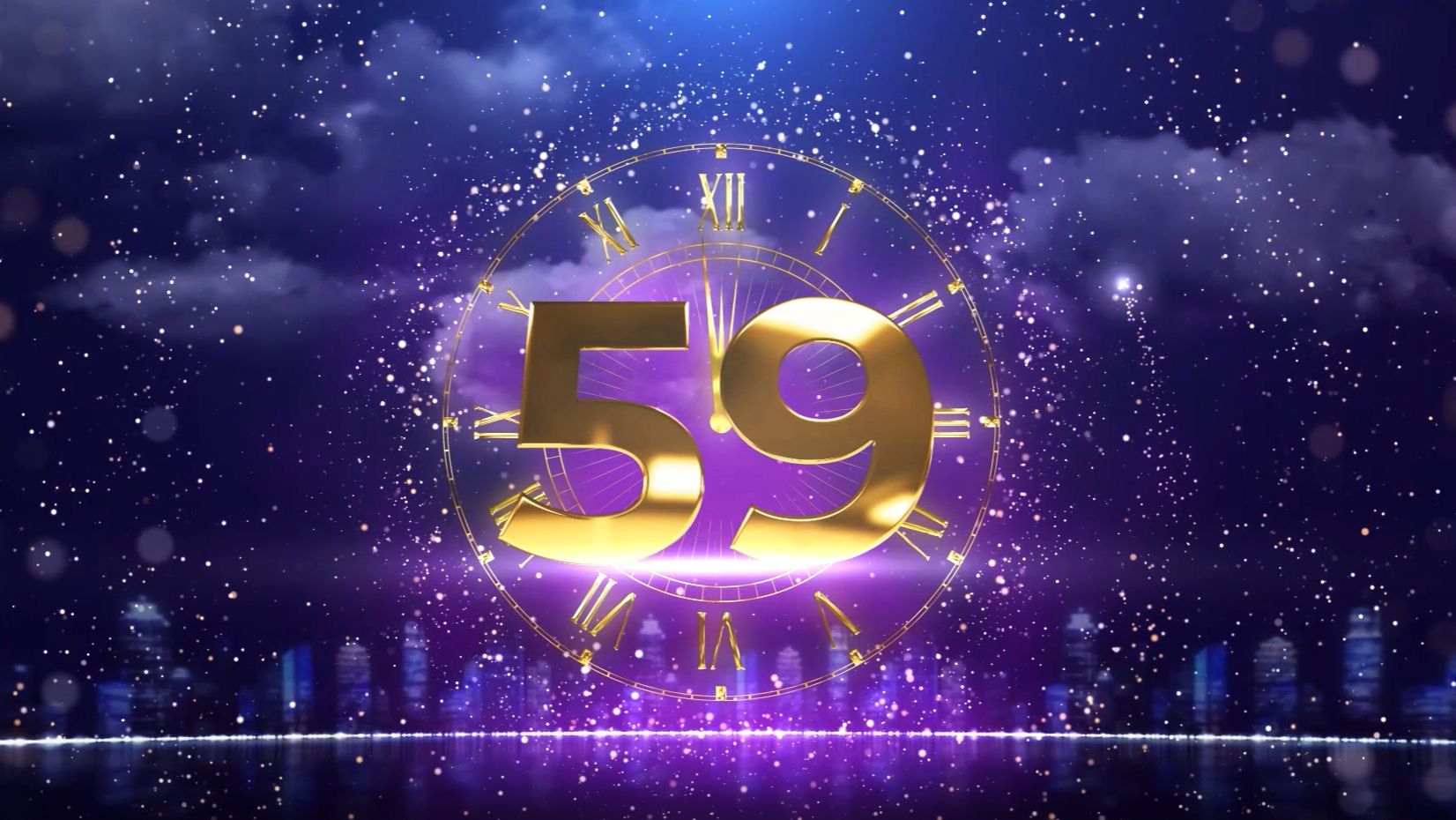 минута до Нового 2026 года - новогодняя анимация, футаж заставка