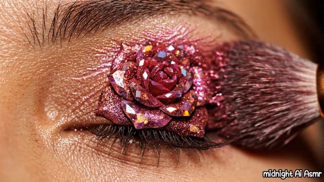 Волшебный макияж глаз. Прикосновения кистей.  АСМР [AI ASMR] 4K ULTRA