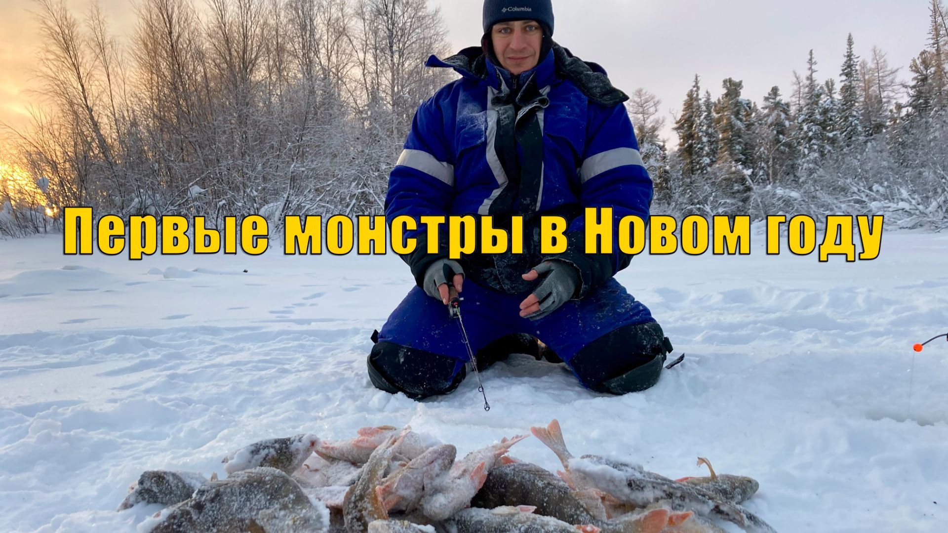 Первые полосатые монстры в Новом году. Зимняя рыбалка 2021.