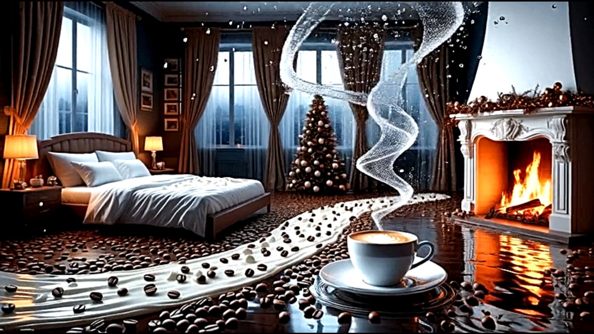 Атмосфера кофе Доброе, зимнее утро Позитивное настроение Прекрасная музыка Супер начало дня