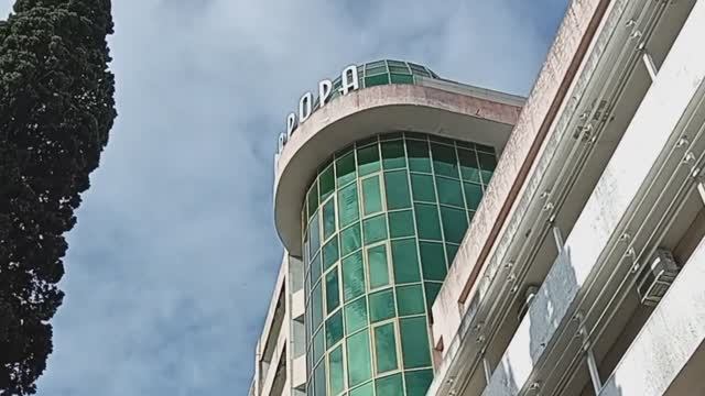 Военный санаторий Аврора зимой.