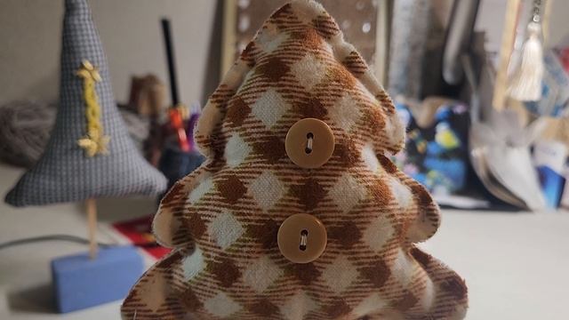 Идеи для елочек из ткани//Мои работы 🪡 🧵 🎄