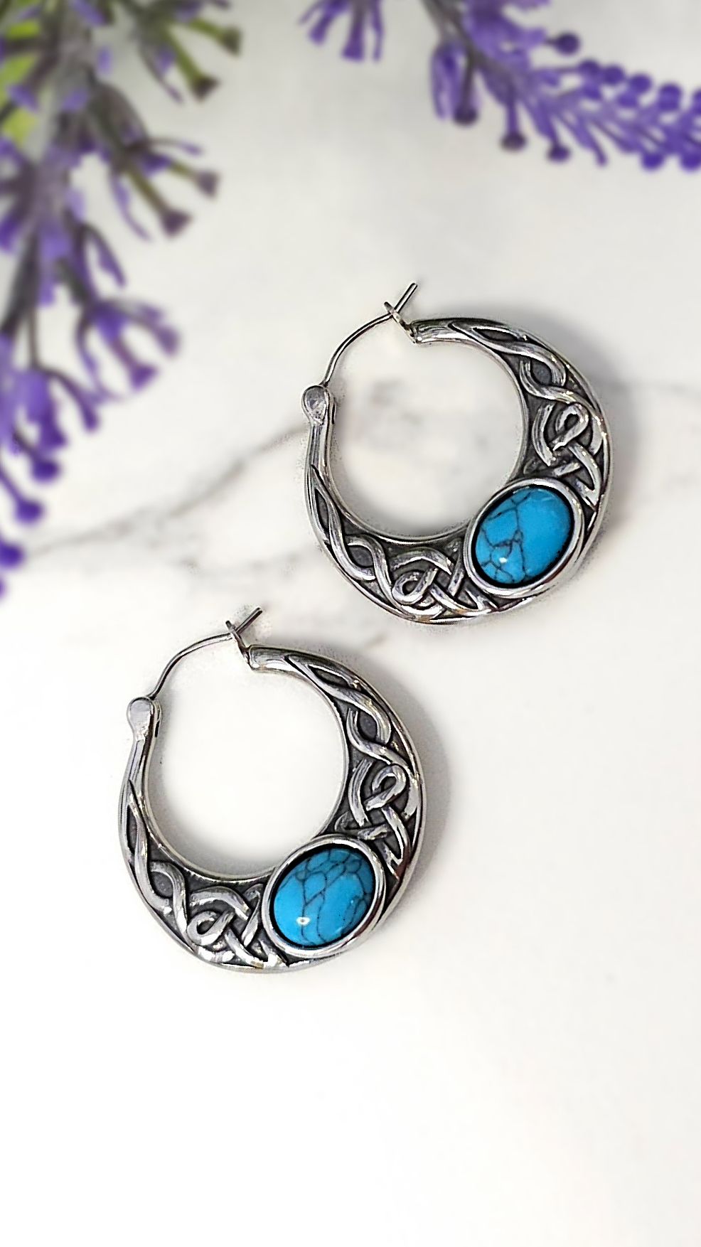 Серьги-булавки "Бирюзовые ночи" от StarfallShop