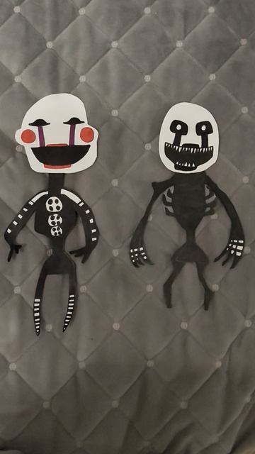 (Фнаф) Нарисовал Марионетку и Кошмарионна. Оцените пж