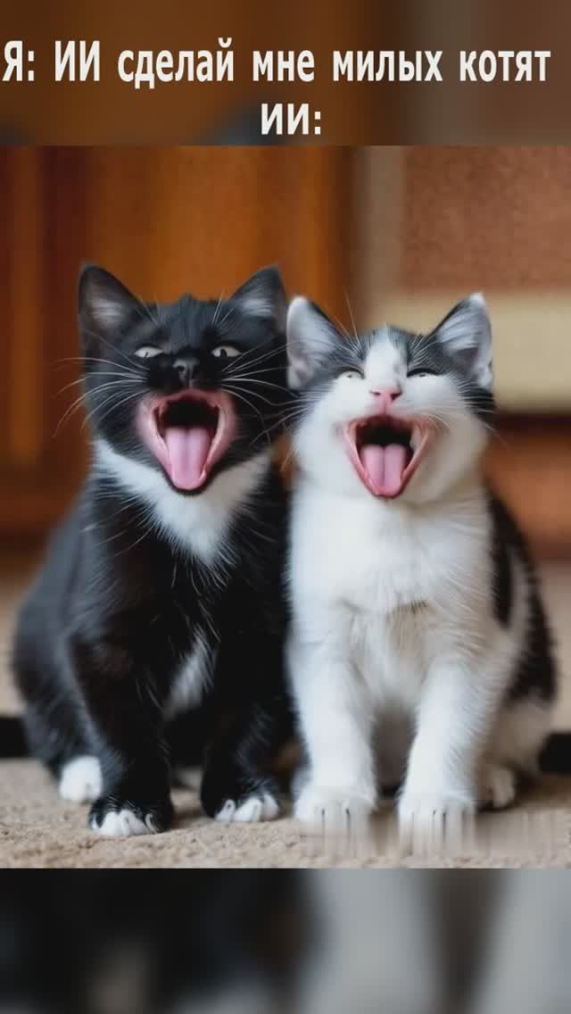 Я: ИИ создай милых котиков