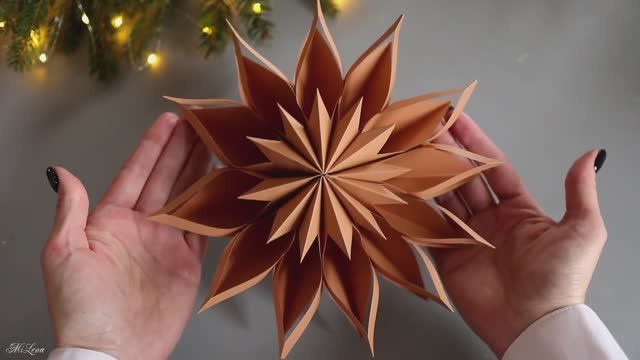 СНЕЖИНКА ИЗ БУМАГИ ❄️СУПЕРОБЪЕМ ❄️ 3D ❄️