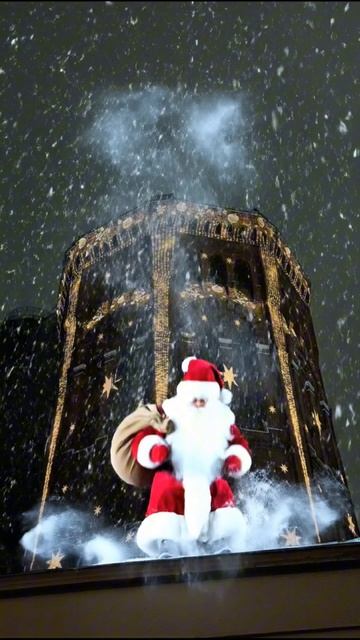 В Петербурге Дед Мороз явился из башни музея! Новогодний Слайд-Мэппинг Музея воды #shorts #проекции