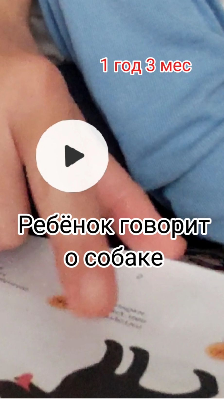 Ребёнок в 1 год говорит о собаке.