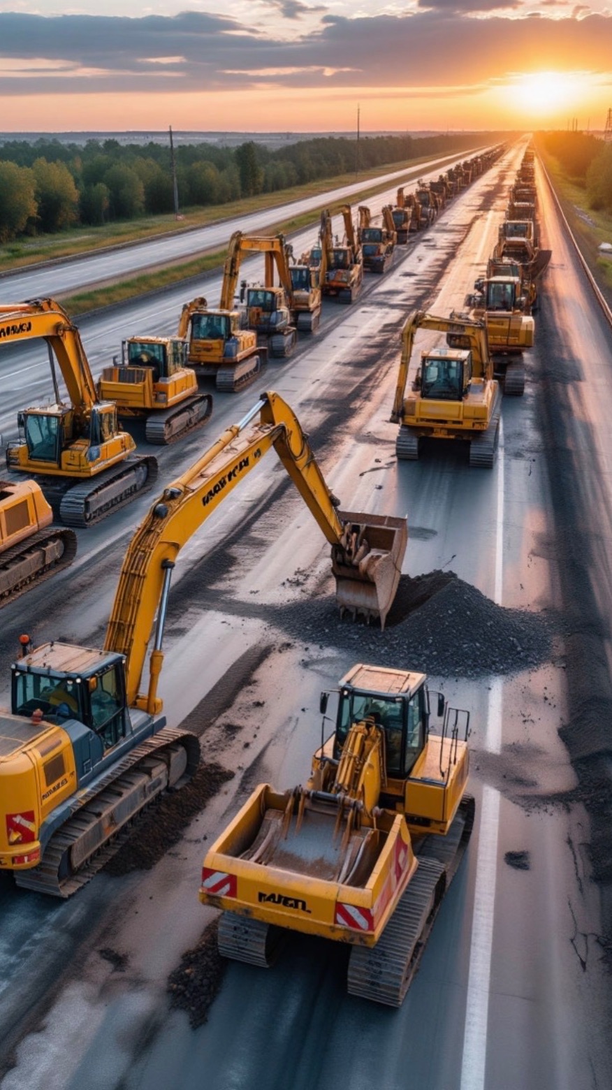 Самый быстрый ремонт дороги