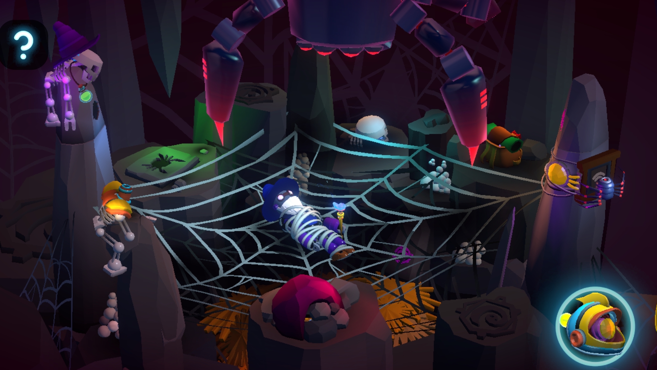 Tiny Robots Portal Escape. Часть 1 Похищение дедушки Паутины Опасности