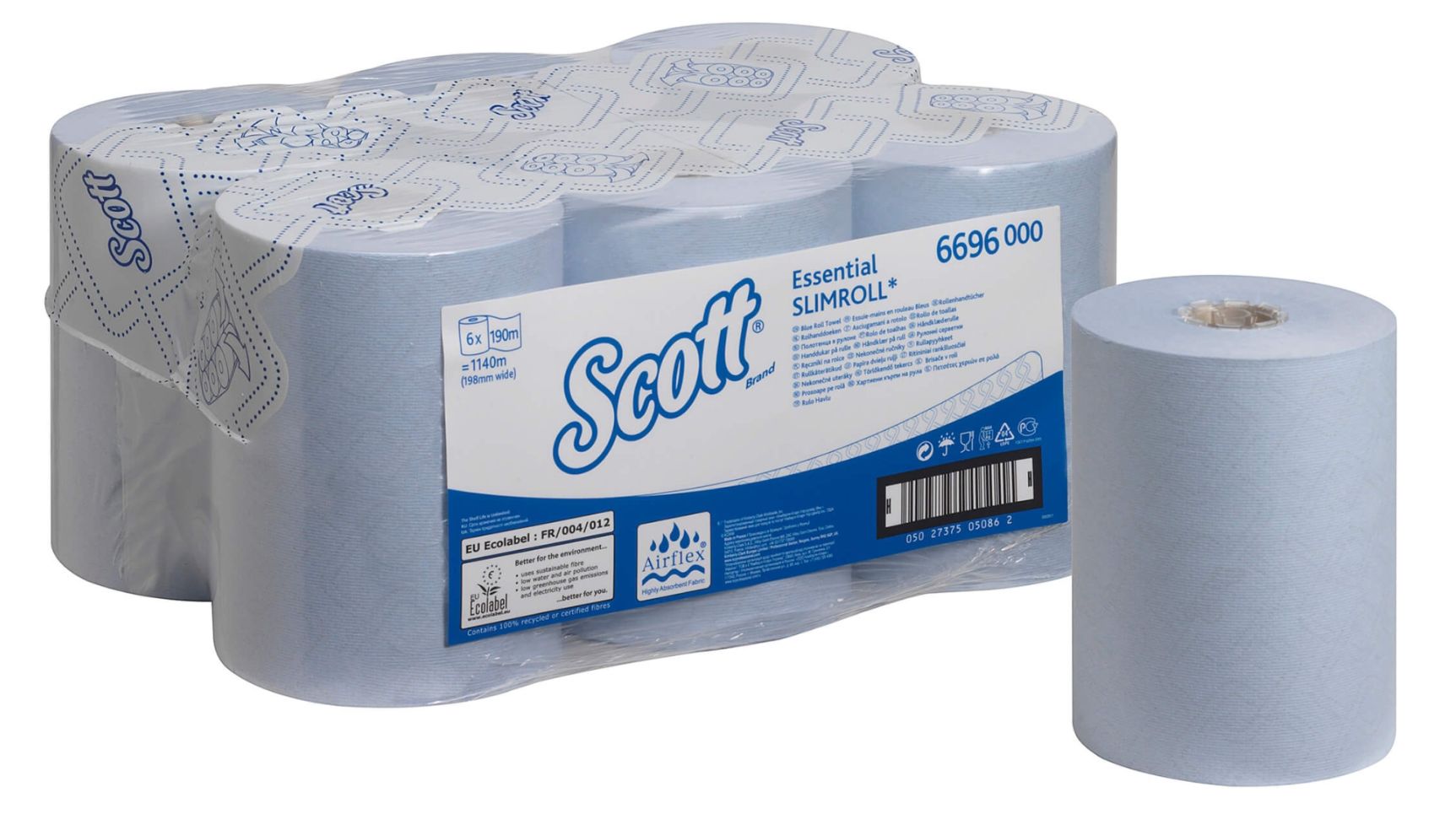 6696 Бумажные полотенца в рулонах Scott Essential Slimroll