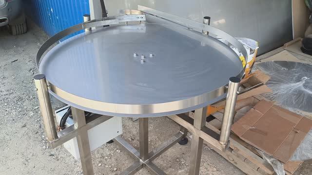 Стол накопительный ( принимающий ) вращающийся нержавеющий 1 метр ( 980 мм )