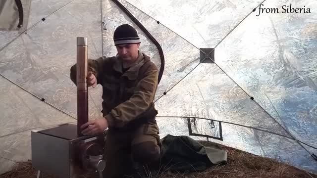 Палатка Куб 2,20 + Печь Экономка малая. Первые впечатления.