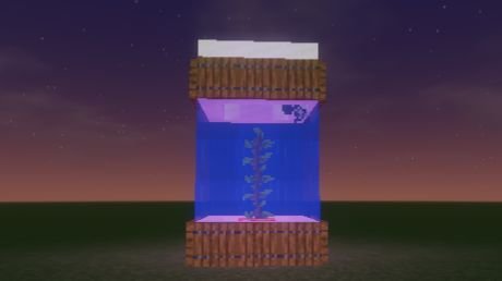 Как построить современный аквариум в майнкрафт.