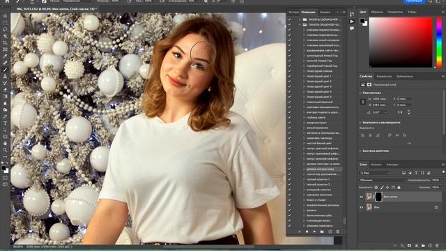 как моьи новогодние экшены обработали чужой женский кадр
