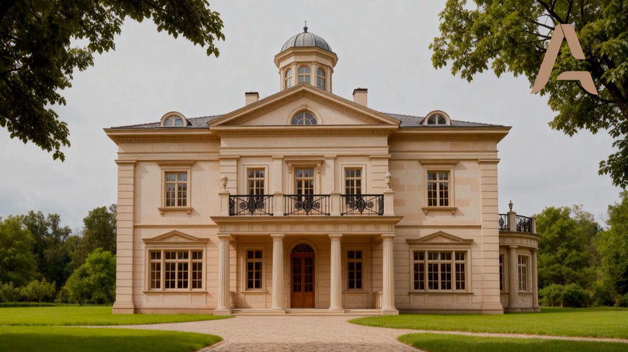 Безупречная планировка и готовый комфорт | Проект особняка с гаражом, кабинетом и балконами