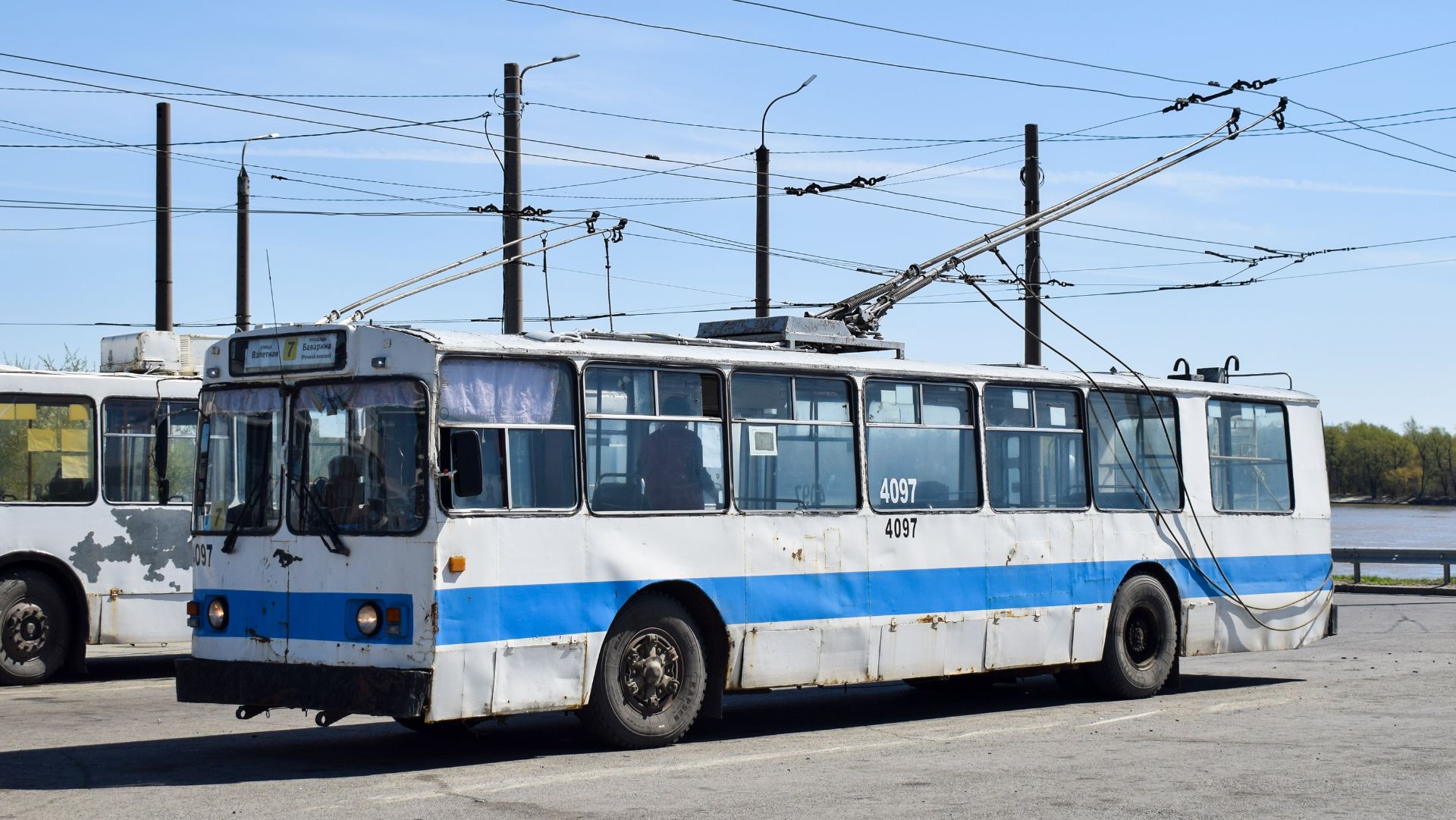 Троллейбус ЗиУ-682В-012-4097. Покатушки по Барнаулу.