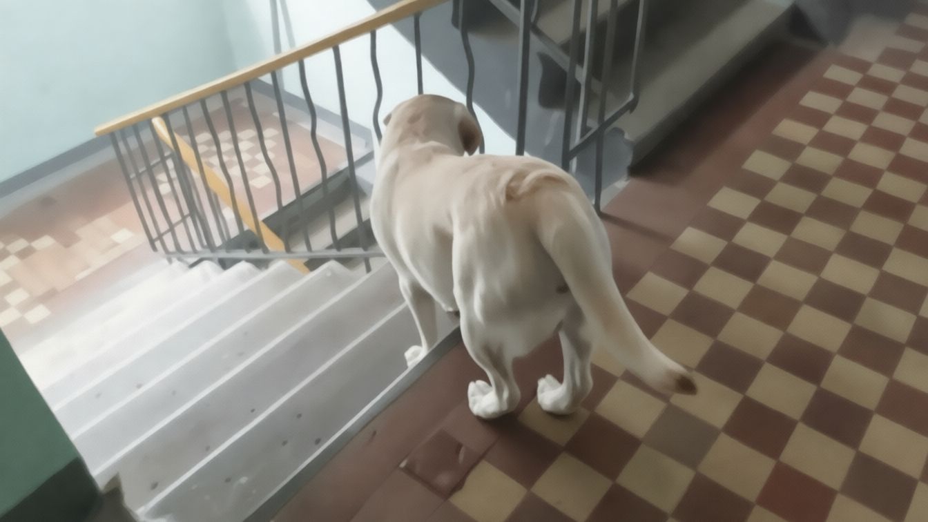 Симба и проверка пакетов. Радостная встреча после магазина