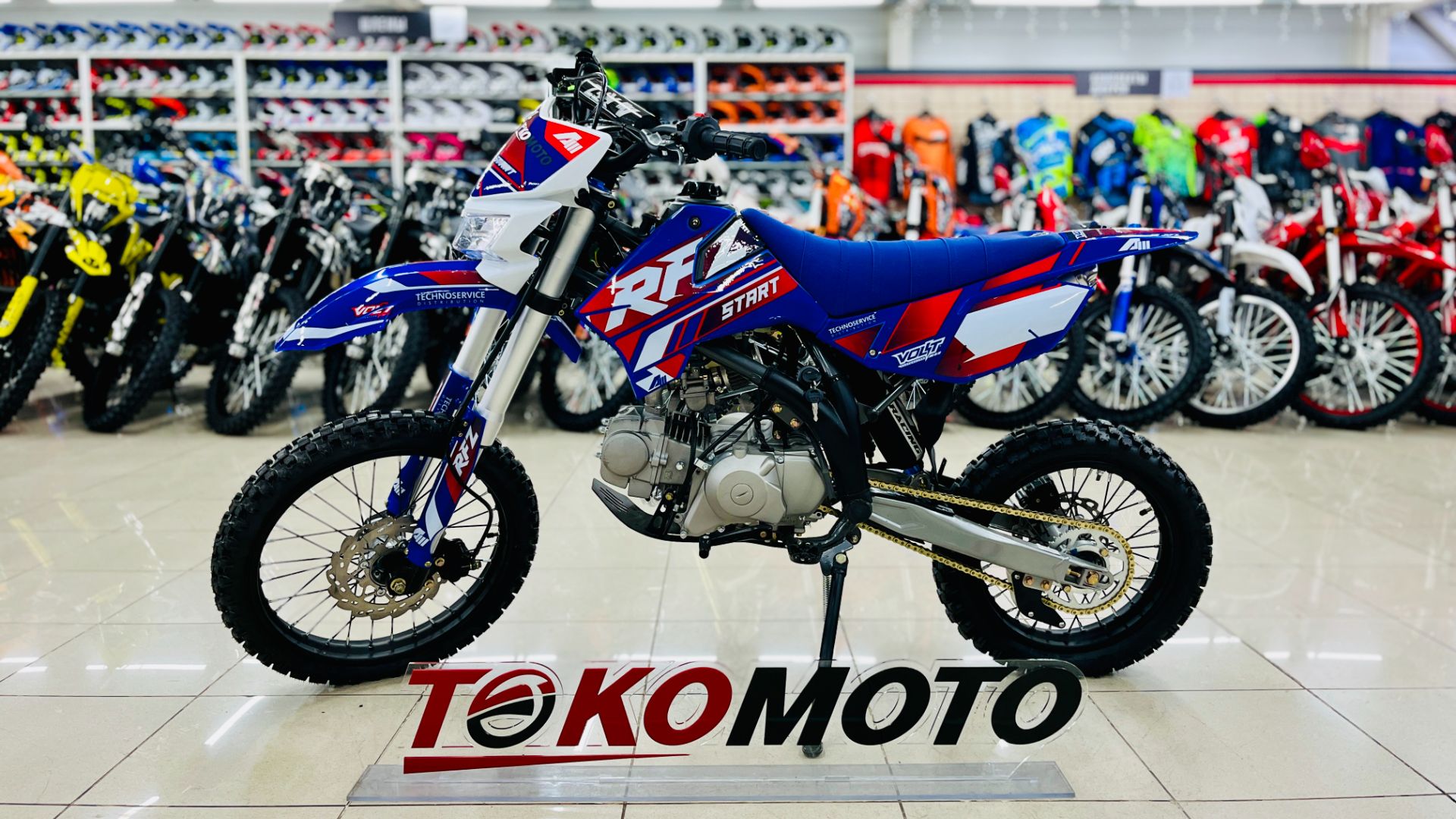 Мотоцикл Кроссовый Apollo RFZ START 125X-LE, 1714 (Синий) 17 (ВИДЕО)