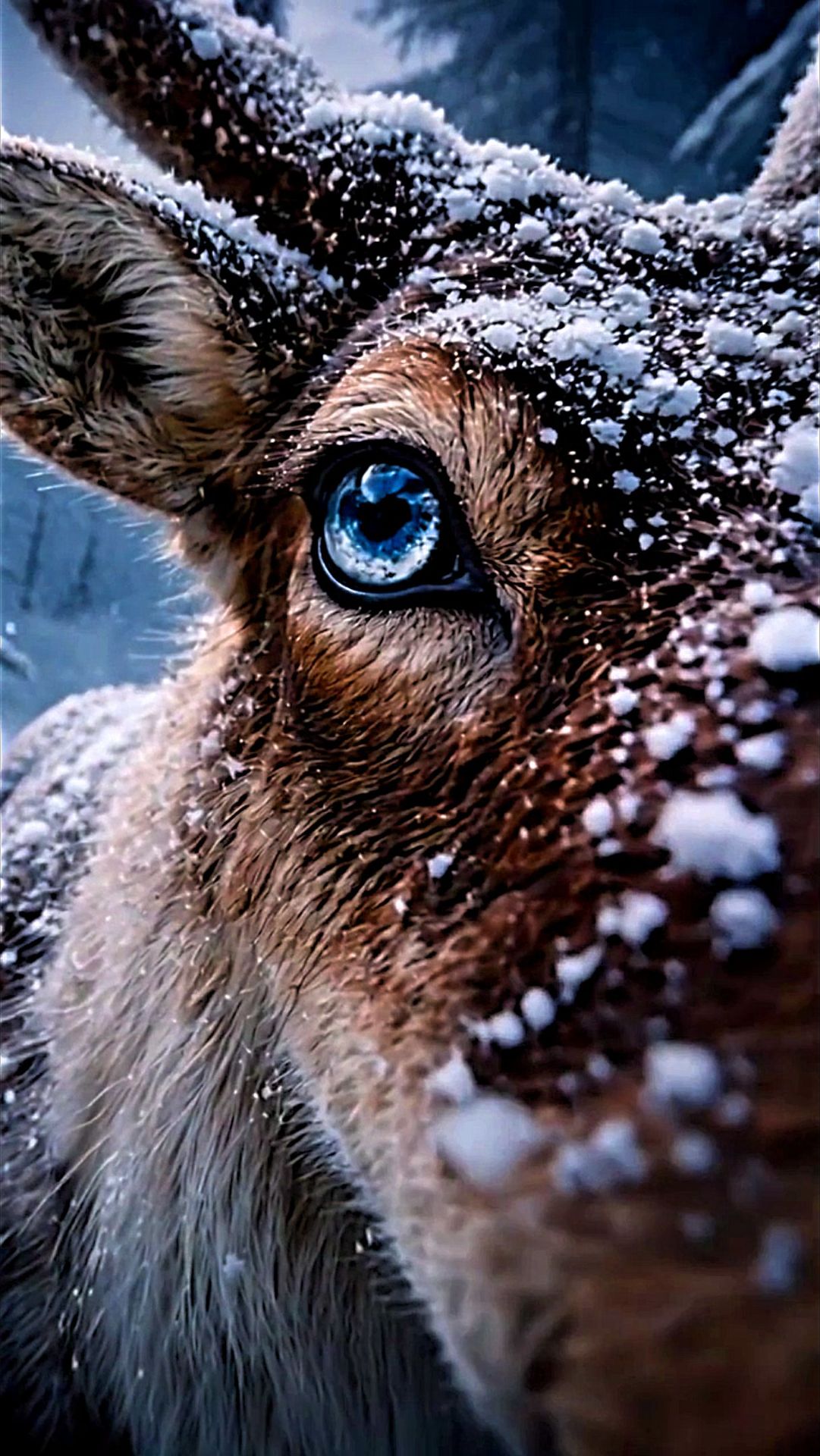 Северные олени меняют цвет глаз