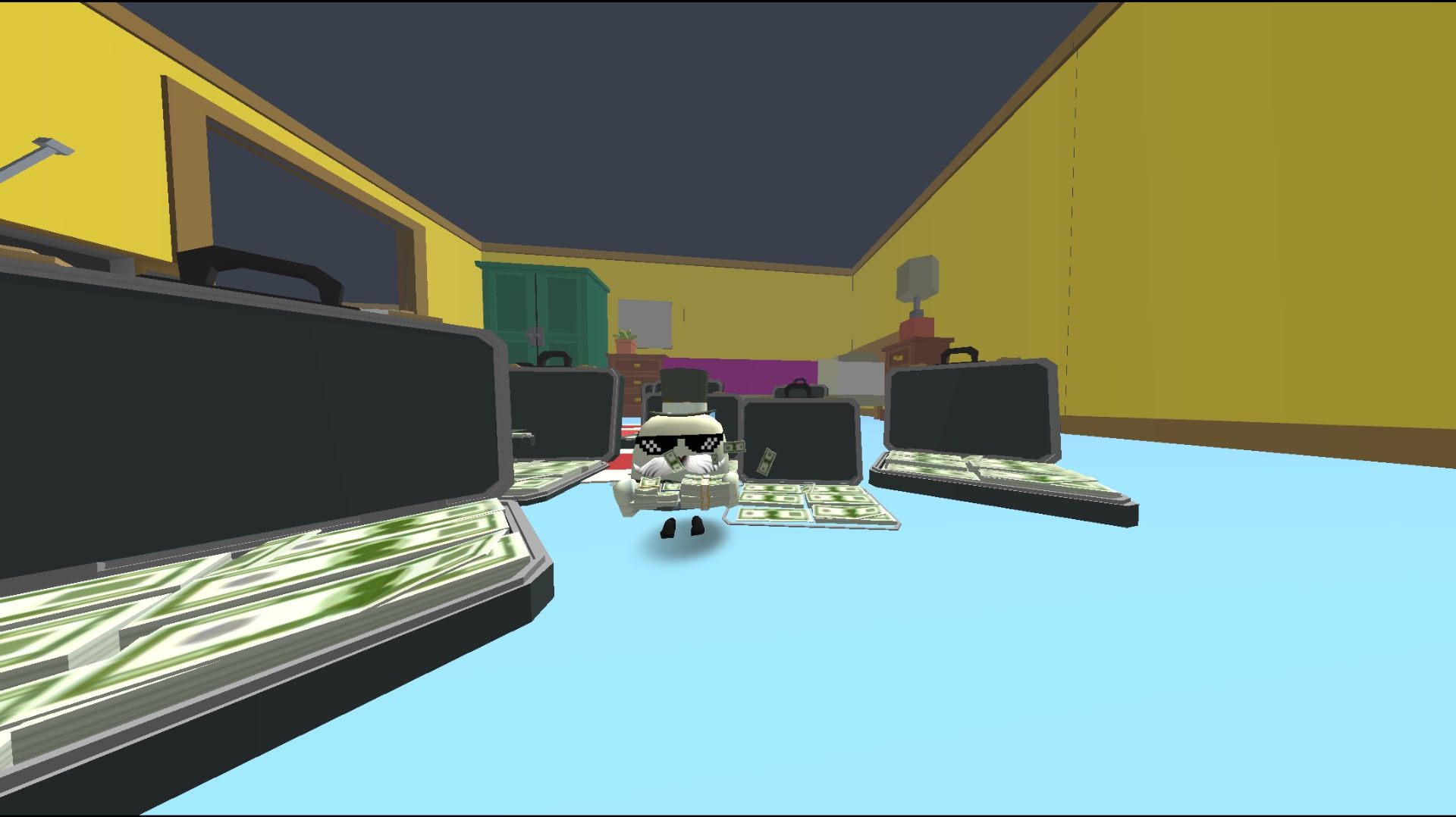 Пытаюсь заработать много денег в чикен Ган.